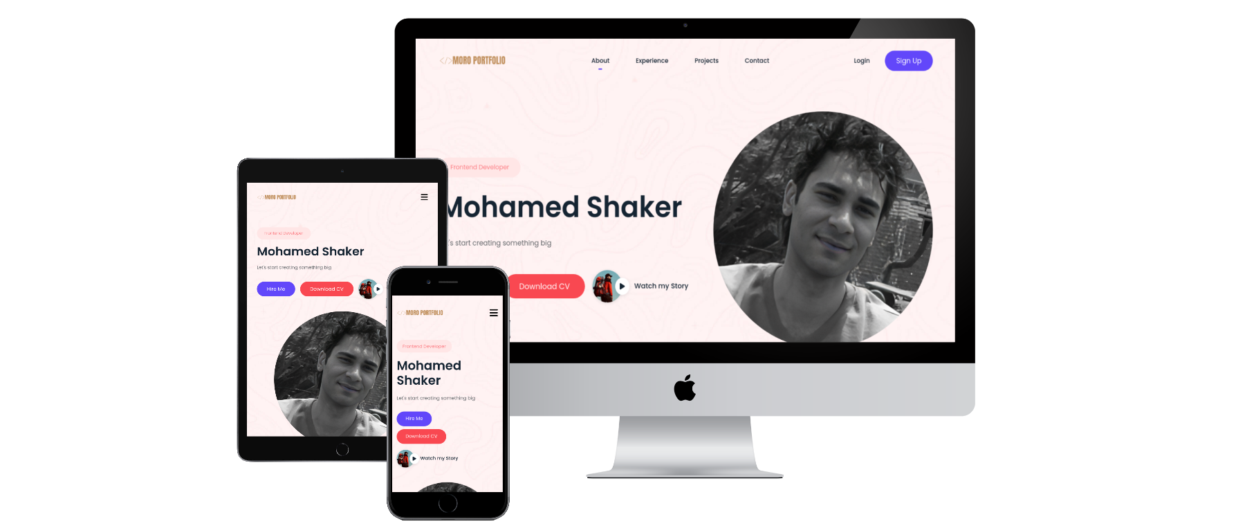 Moro Portfolio - Hire a web frontend Expert